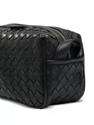 Officine Creative Woven Leather Wash Bag