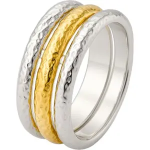 LUCY QUARTERMAINE Multi Finish Triple Ring