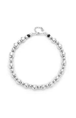 UNODE50 Polished Bead Necklace - Silver