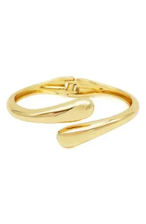 PETIT MOMENTS Thin Livorno Bypass Cuff Bracelet - Gold