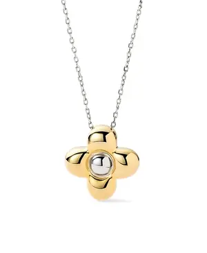 ANA LUISA Flower Pendant Necklace - Two Tone
