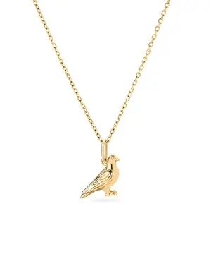 ANA LUISA Solid Pigeon Charm Necklace - Gold