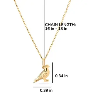ANA LUISA Solid Pigeon Charm Necklace