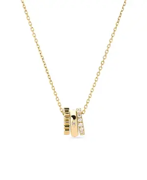 ANA LUISA Solid Yellow & Lab-grown Diamond Zeno Charm Necklace - Gold