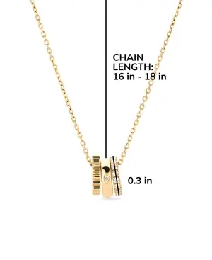 ANA LUISA Solid Yellow & Lab-grown Diamond Zeno Charm Necklace