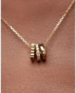 ANA LUISA Solid Yellow & Lab-grown Diamond Zeno Charm Necklace