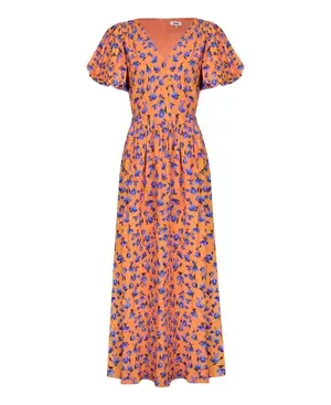 RO&ZO Floral Print Puff Sleeve Dress