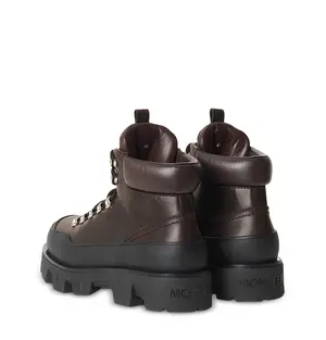 Moncler Peak Trek Lace Up Hiking Boots - Brown