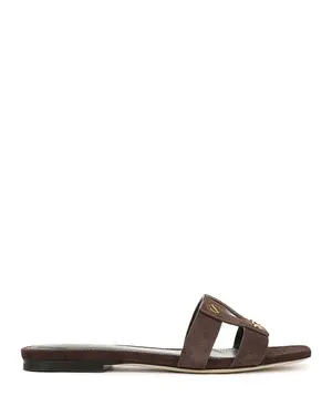 Veronica Beard Via Suede Slides - Espresso