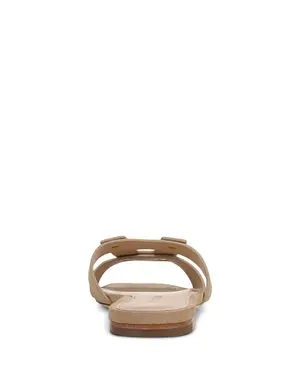 Veronica Beard Via Suede Slides - Sand