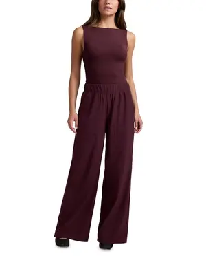 Beyond Yoga Easy Wide Leg Pants - Black Cherry