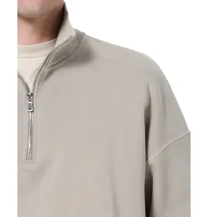 AGOLDE Idris Quarter Zip Sweatshirt - Wicker