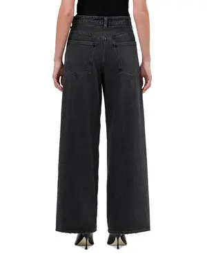 AGOLDE Vana Fold High-rise Wide-leg Jeans - Arcane