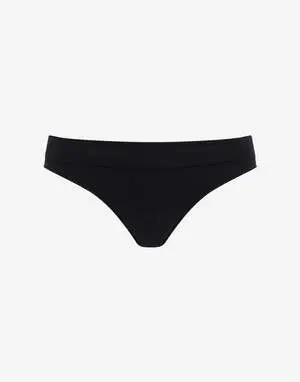 THIRDLOVE Seamless Stretch Cotton Thong Panty Black
