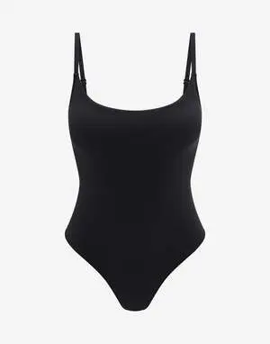 THIRDLOVE Seamless Stretch Cotton Bodysuit - Black