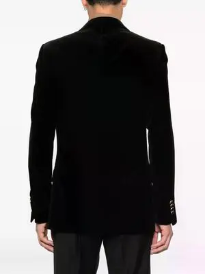 LARDINI Velvet Single-breasted Blazer