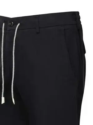 Eleventy Drawstring-waist Tapered Trousers