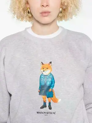 Maison Kitsuné Dressed Fox Print Sweatshirt
