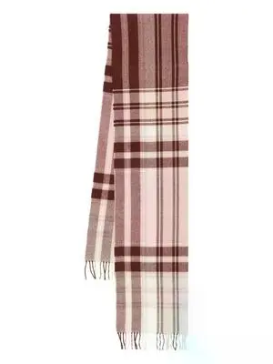 Marc O'polo Check-pattern Fringe-edges Scarf - Neutrals