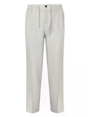 Eleventy Pleated-front Drawstring Trousers