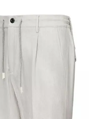 Eleventy Pleated-front Drawstring Trousers
