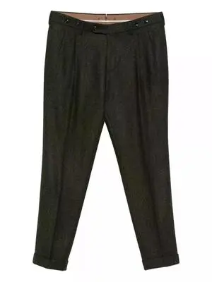 BERWICH Barber Pleated Trousers - Green