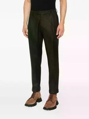 BERWICH Barber Pleated Trousers - Green