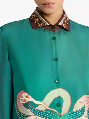 Etro Abstract-print Silk Shirt