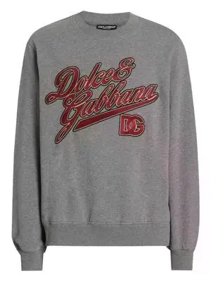 Dolce & Gabbana Logo-embroidered Sweatshirt - Grey