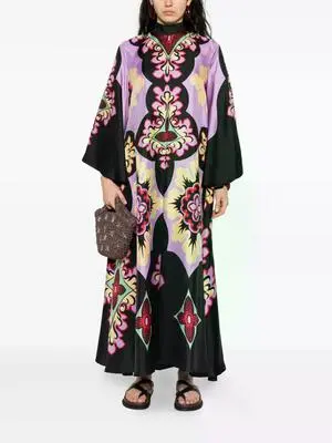 La DoubleJ Printed Silk Maxi Dress