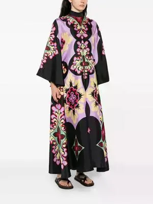 La DoubleJ Printed Silk Maxi Dress