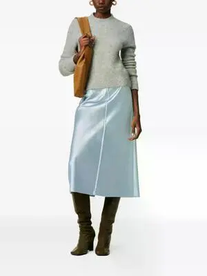 Ami Raw-edge Midi Skirt