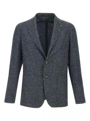 Tagliatore Textured Weave Blazer - Blue