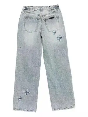 Ksubi Cross-embroidered Cotton Jeans