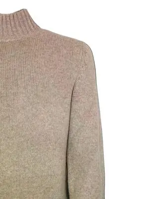 Fedeli Ribbed-trim Wool-cashmere Blend Turtleneck Sweater - Neutrals