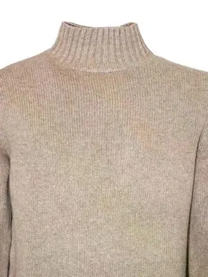 Fedeli Ribbed-trim Wool-cashmere Blend Turtleneck Sweater - Neutrals