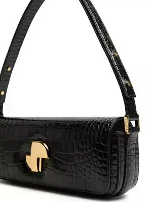 PATOU Le Lock Crocodile-embossed Shoulder Bag