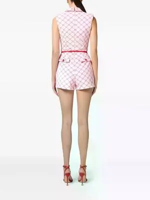Elisabetta Franchi Double-breasted Logo-print Playsuit