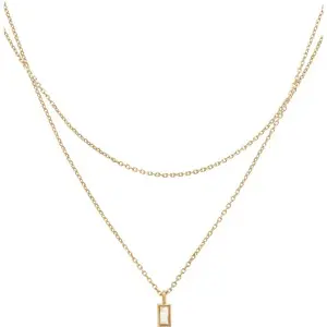 BEARFRUIT JEWELRY Sterling 18k Plated Layered Necklace - Gold