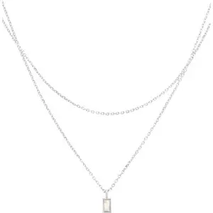 BEARFRUIT JEWELRY Sterling 18k Plated Layered Necklace - Silver
