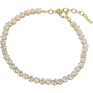 BEARFRUIT JEWELRY Sterling Silver Josephine Tennis Bracelet - Gold