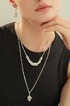 BEARFRUIT JEWELRY Sterling Isabelle Cluster Pendant Necklace
