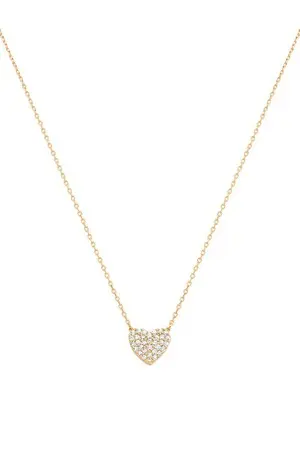 BEARFRUIT JEWELRY Sterling Crystal Heart Necklace - Gold