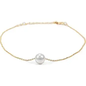 BEARFRUIT JEWELRY Sterling Plated Pearl Bracelet - Gold
