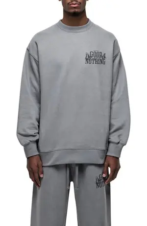 GOOD FOR NOTHING Dakota Relaxed Sweatshirt - Grey