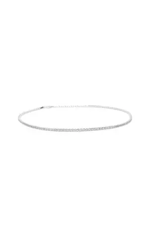 BEARFRUIT JEWELRY 18k Plated Tennis Necklace - Silver