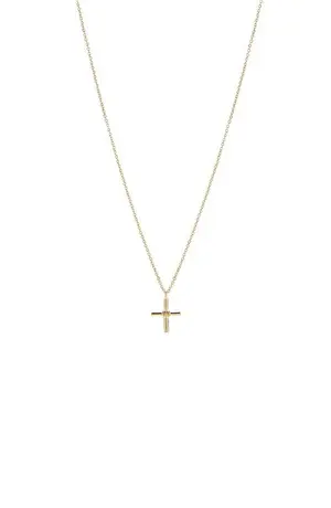 BEARFRUIT JEWELRY 14k Plated Cross Pendant Necklace - Gold