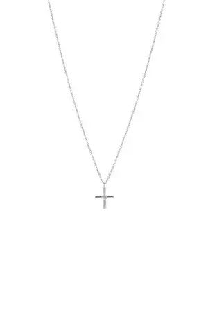 BEARFRUIT JEWELRY 14k Plated Cross Pendant Necklace - Silver
