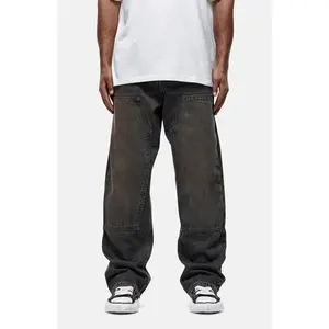 GOOD FOR NOTHING Traipes Washed Baggy Denim Carpenter Jeans - Blue