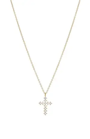 BEARFRUIT JEWELRY 14k Plated Cross Necklace - Gold